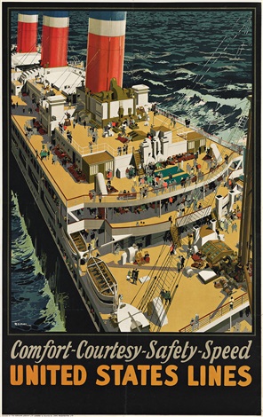 UNITED STATES LINES LEVIATHAN. by R.S. Pike on artnet